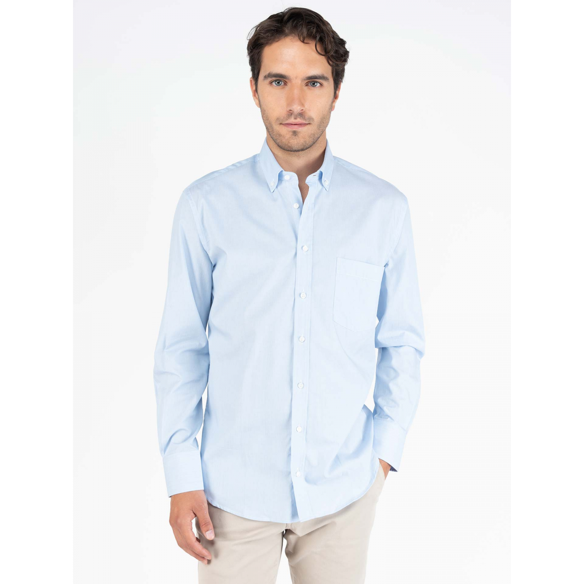 RIVIERA Camisa de Algodão Azul - 0412149003AZC | Marques Soares